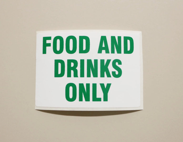 “Food and Drinks Only” Sign – Stanford Environmental Health & Safety